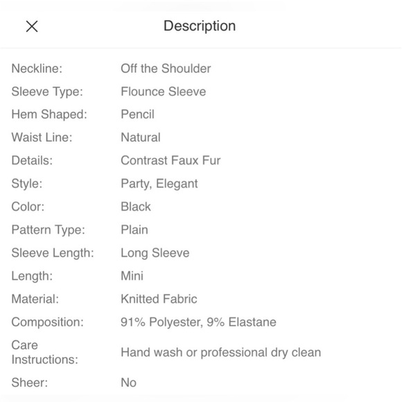 Dresses | Black Off Shoulder Faux Fur Trim Short Body Con Party Dress ...